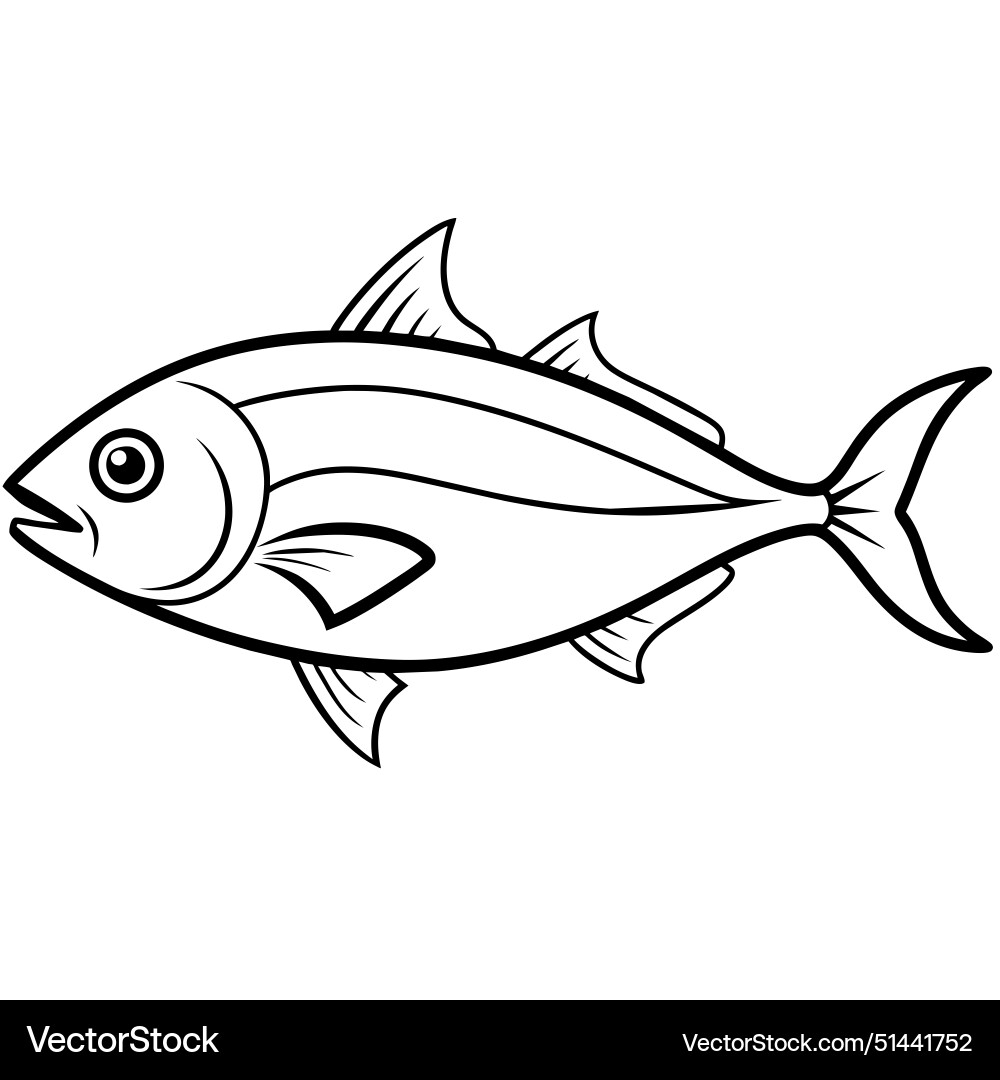 Amberjack fish looks icon Royalty Free Vector Image