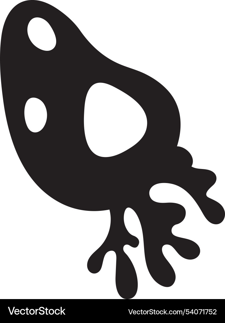 Black ink blob dripping spreading graphic Vector Image