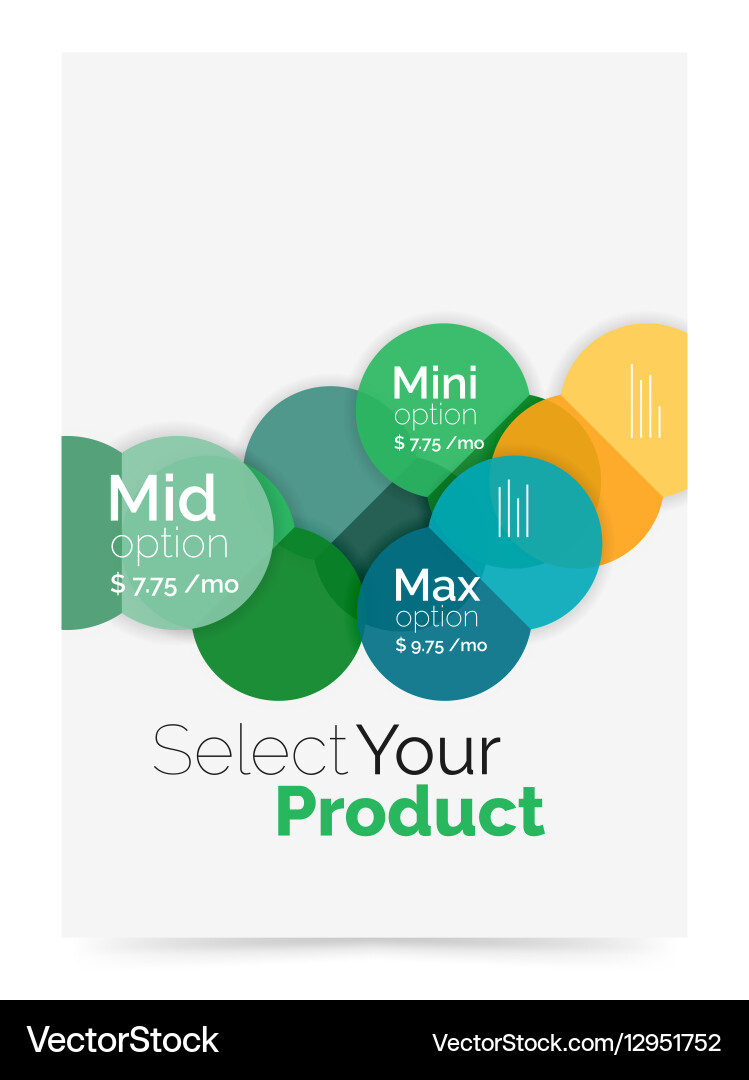 Business layout - select your product with sample Vector Image