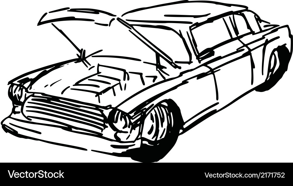 Car hood Royalty Free Vector Image - VectorStock