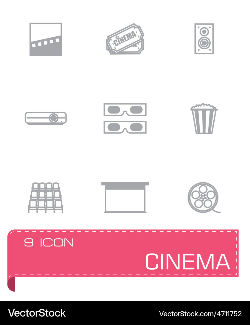 Cinema icon set Royalty Free Vector Image - VectorStock