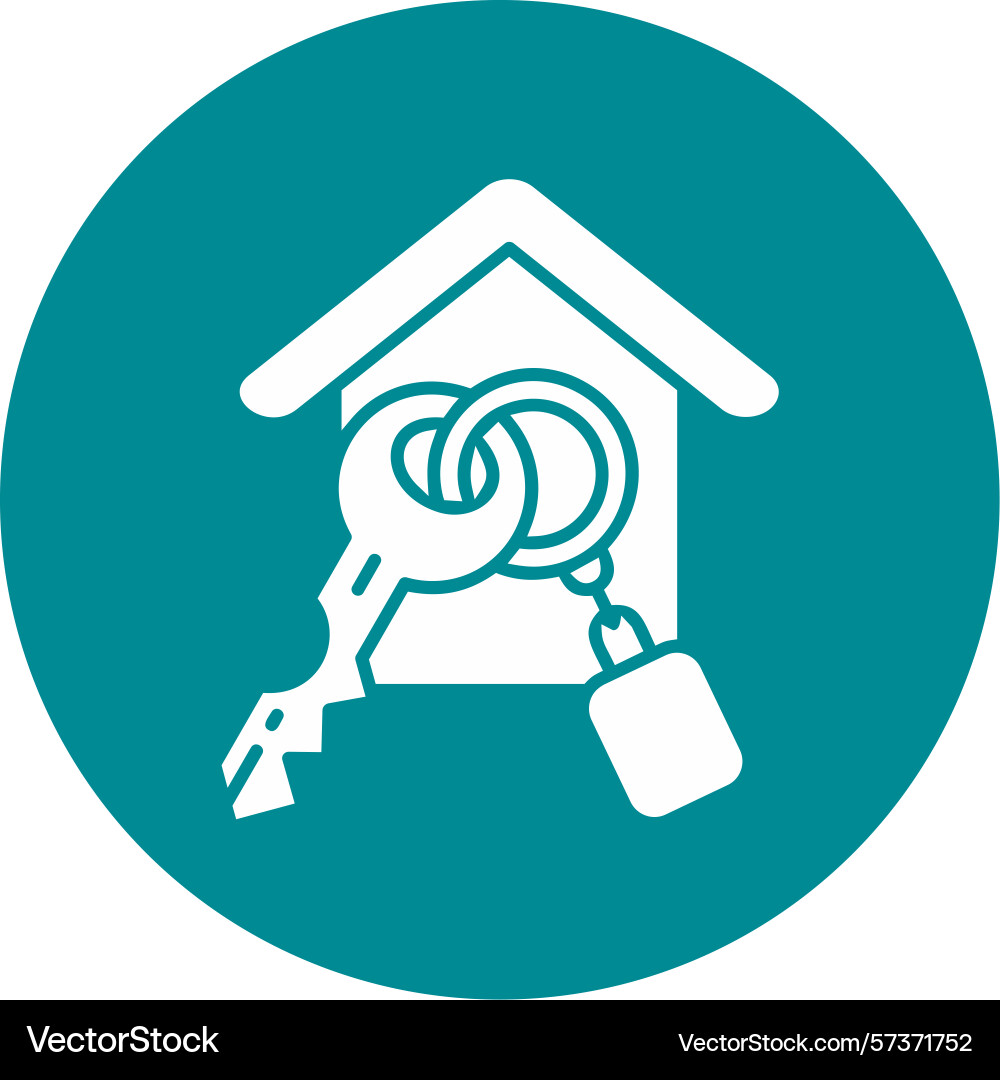 Hoa homeowners association glyph circle icon Vector Image