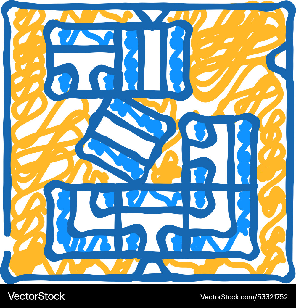 Labyrinth game icon doodle Royalty Free Vector Image