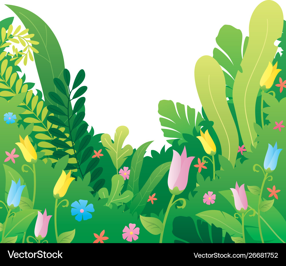 Nature background border Royalty Free Vector Image