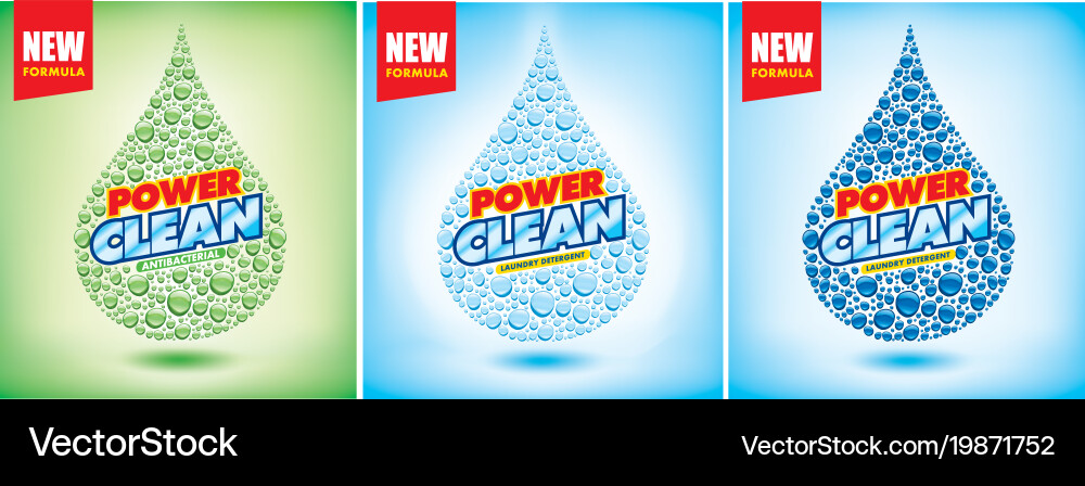 Template design laundry detergent package Vector Image