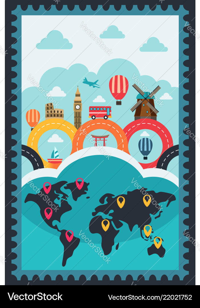 Travel poster Royalty Free Vector Image - VectorStock