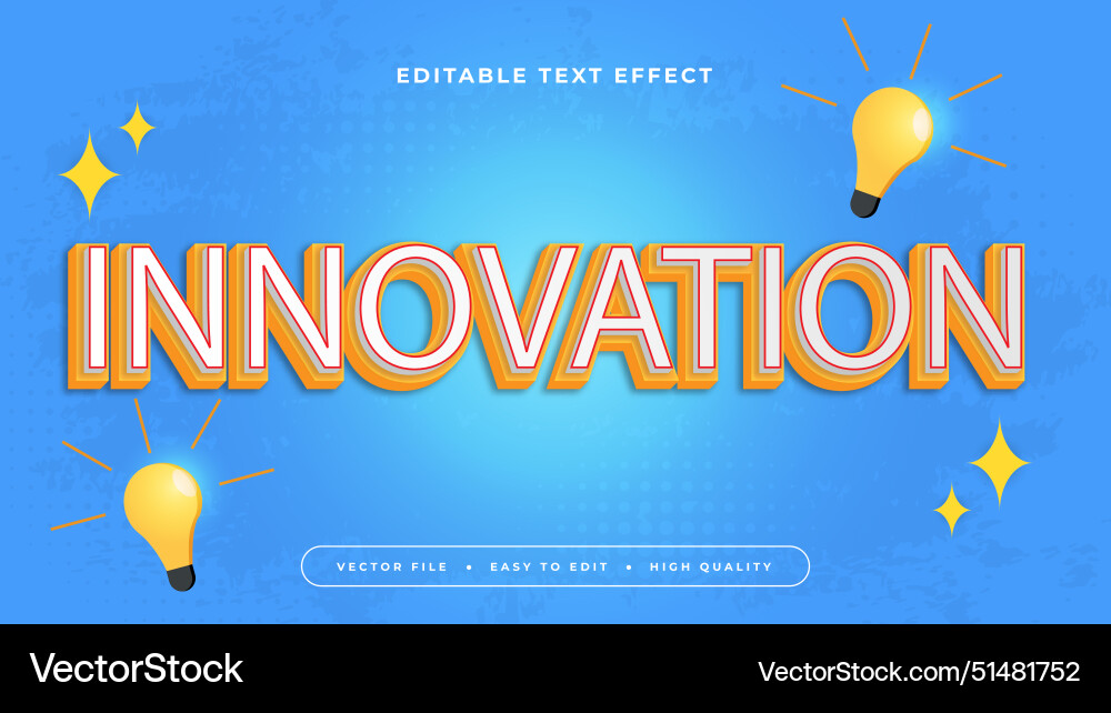 Yellow orange and blue innovation 3d editable Vector Image