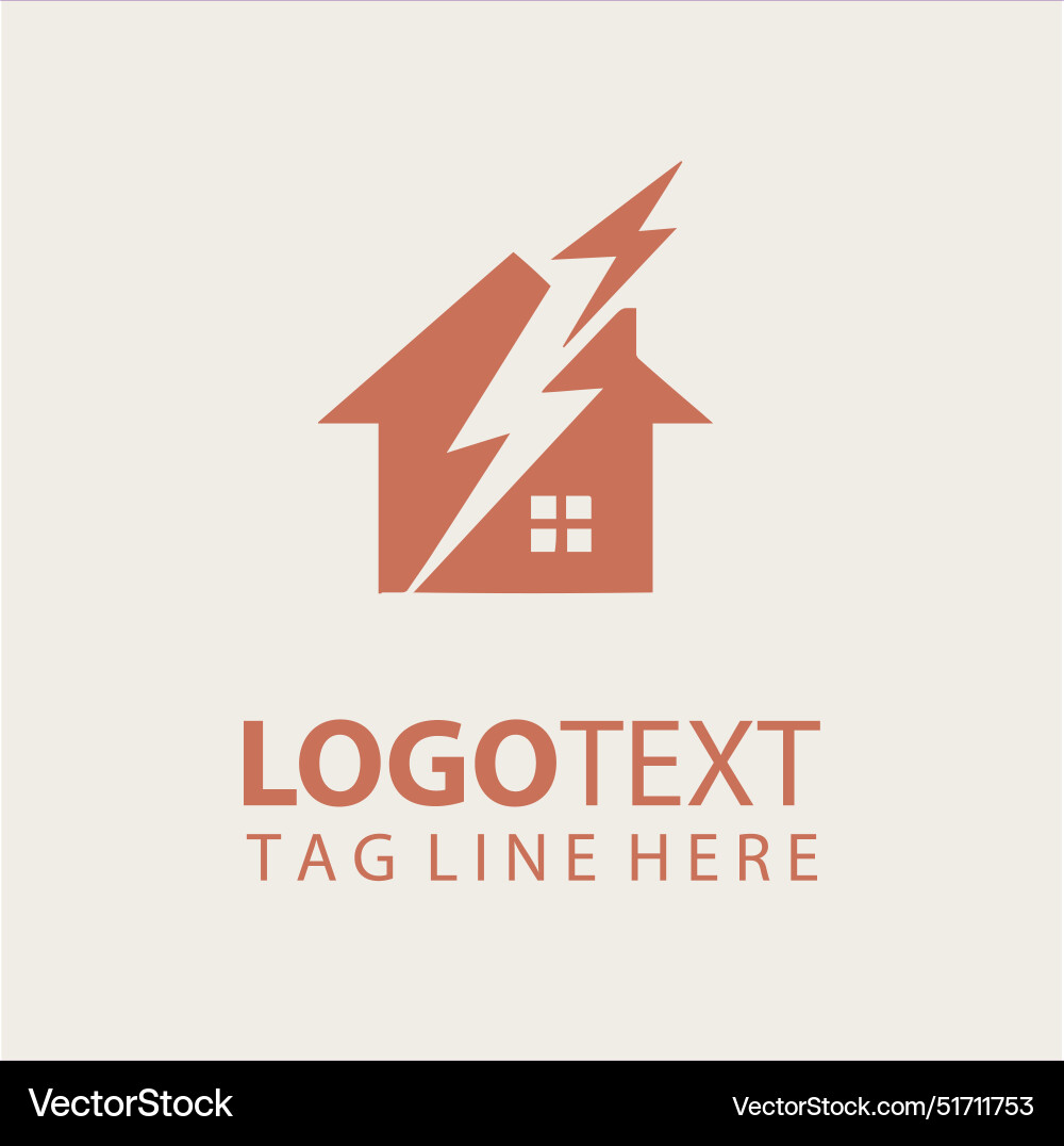 House bolt logo Royalty Free Vector Image - VectorStock