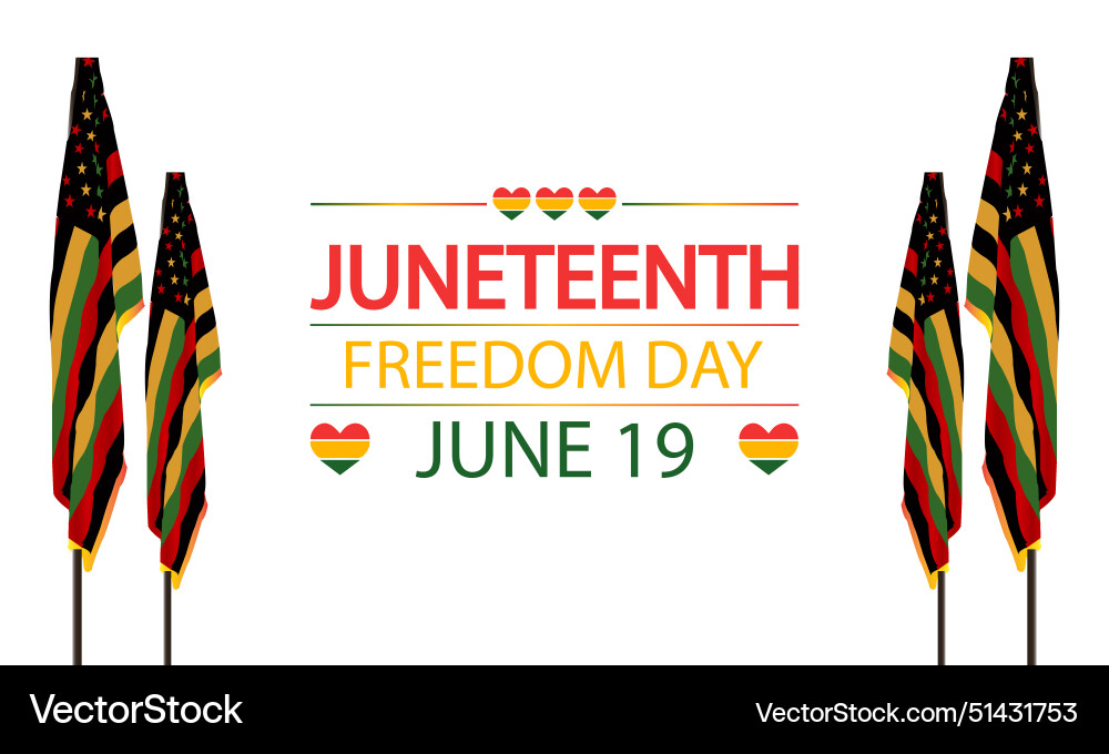 Juneteenth flag design a reflection of resilience Vector Image