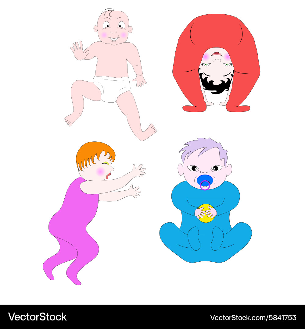 Kleine Kinder Lizenzfreies Vektorbild - VectorStock