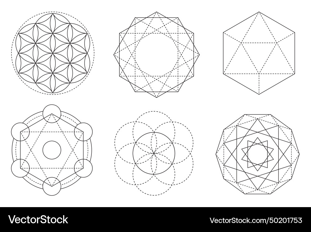 Sacred geometry design elements set Royalty Free Vector Sacred geometry design elements set Royalty Free Vector