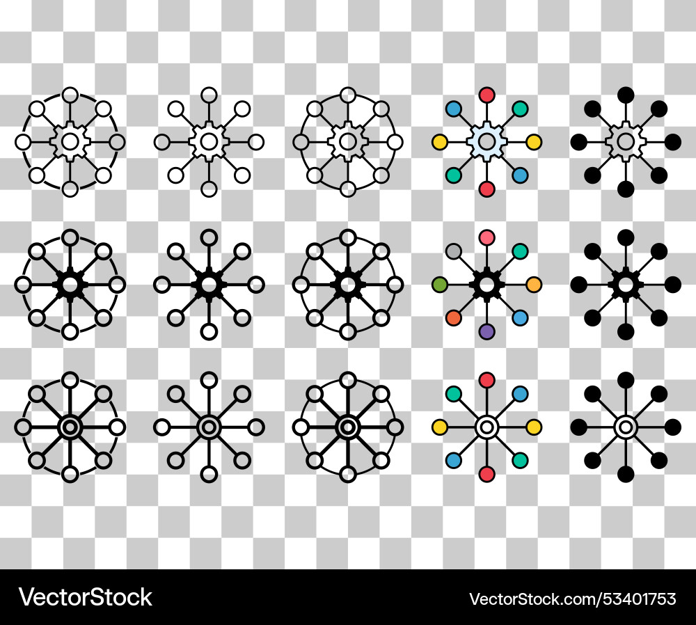Set of multichannel digital design icon Royalty Free Vector