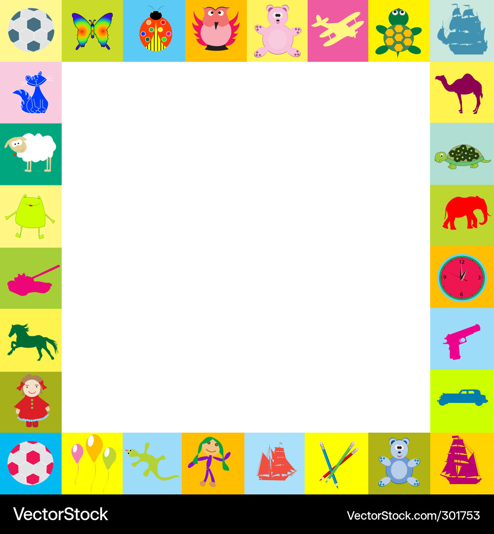 Toy frame Royalty Free Vector Image - VectorStock