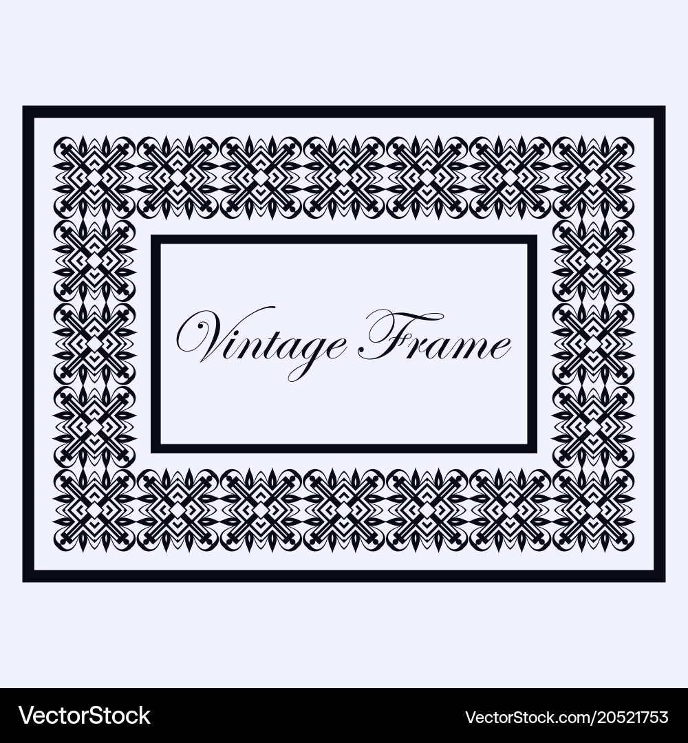 Vintage ornamental frame Royalty Free Vector Image