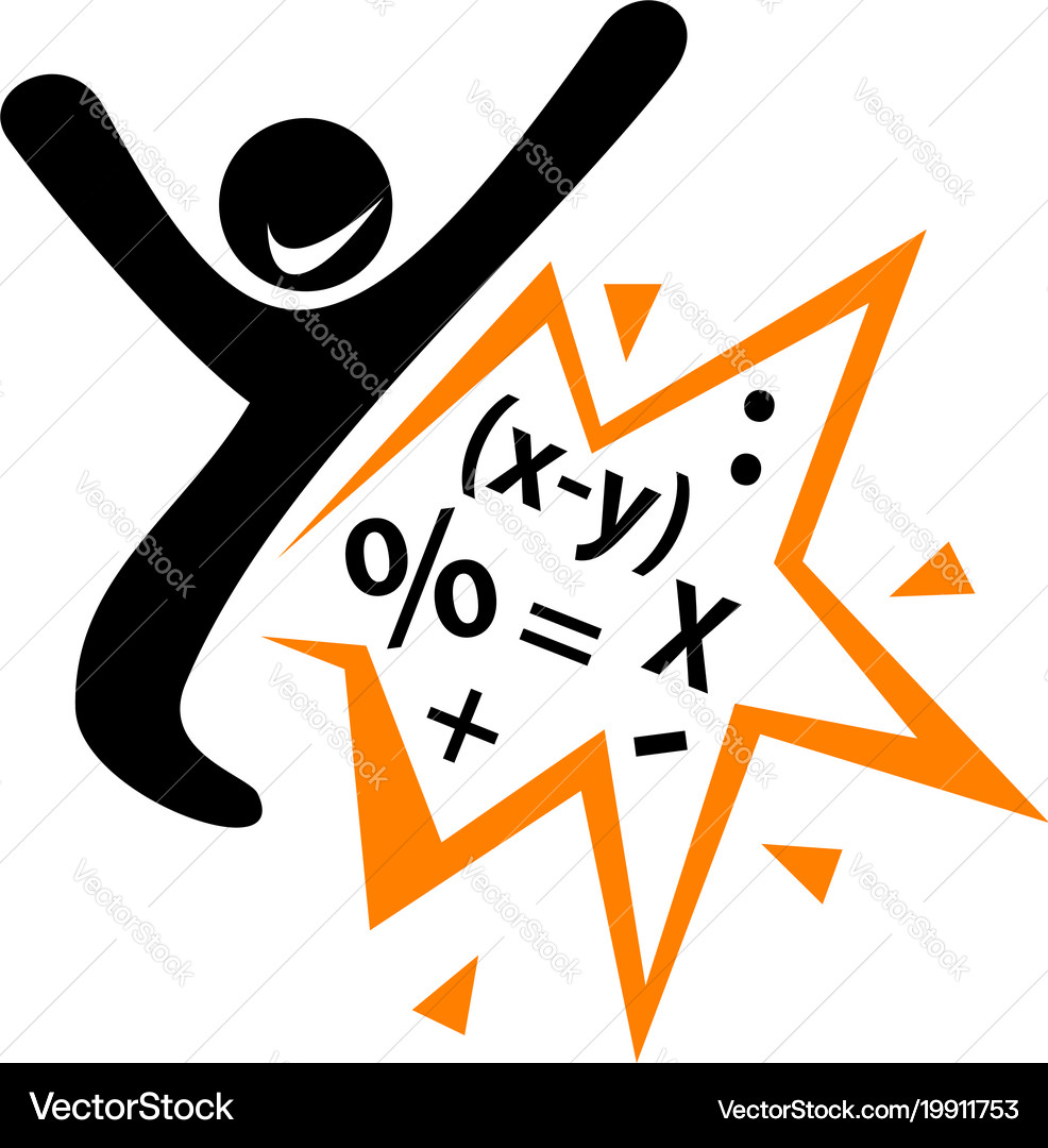 Yes for mathematics Royalty Free Vector Image - VectorStock