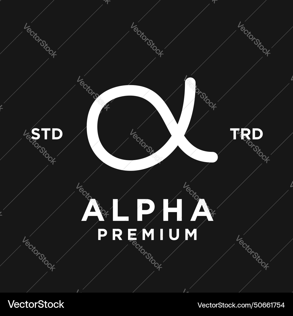 Alpha letter logo icon design Royalty Free Vector Image