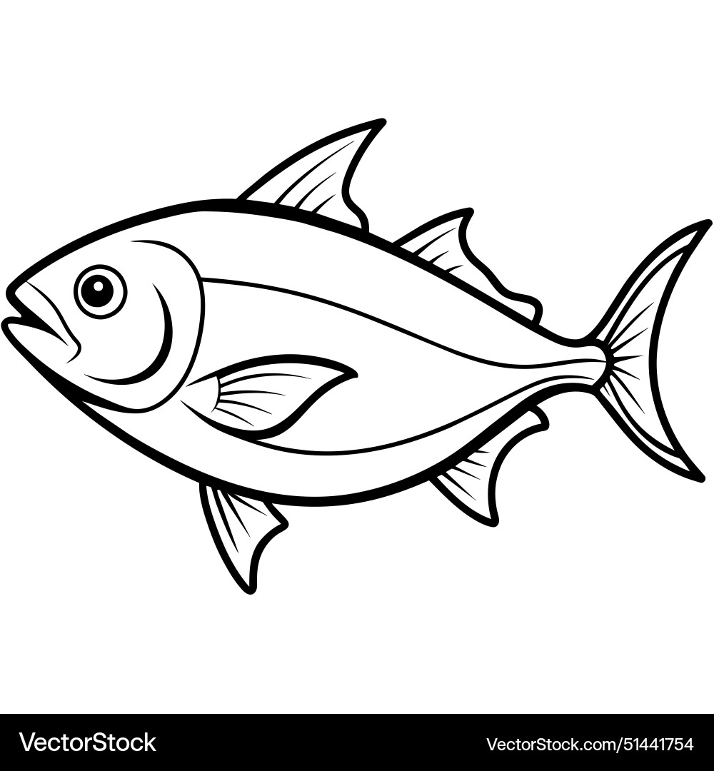 Amberjack fish rests icon Royalty Free Vector Image