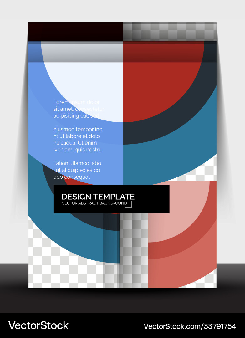 Circle design a4 flyer print template annual Vector Image