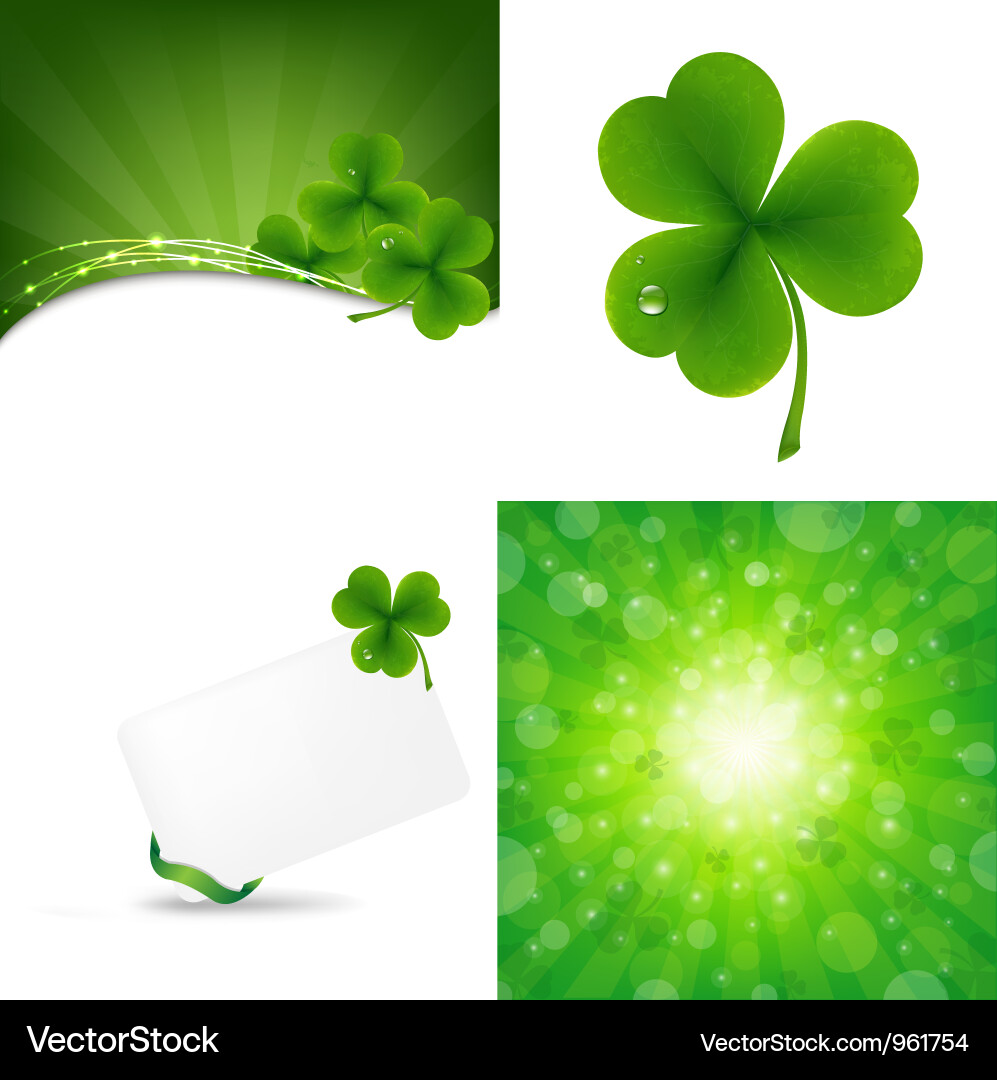 Clover backgrounds Royalty Free Vector Image - VectorStock