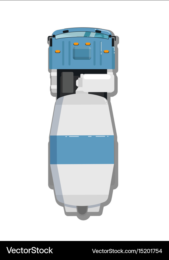 Concrete mixer truck top view icon Royalty Free Vector Image