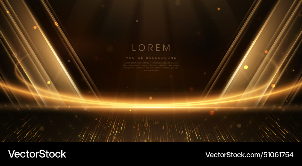 Elegant scene luxury golden lighting effect Vector Image