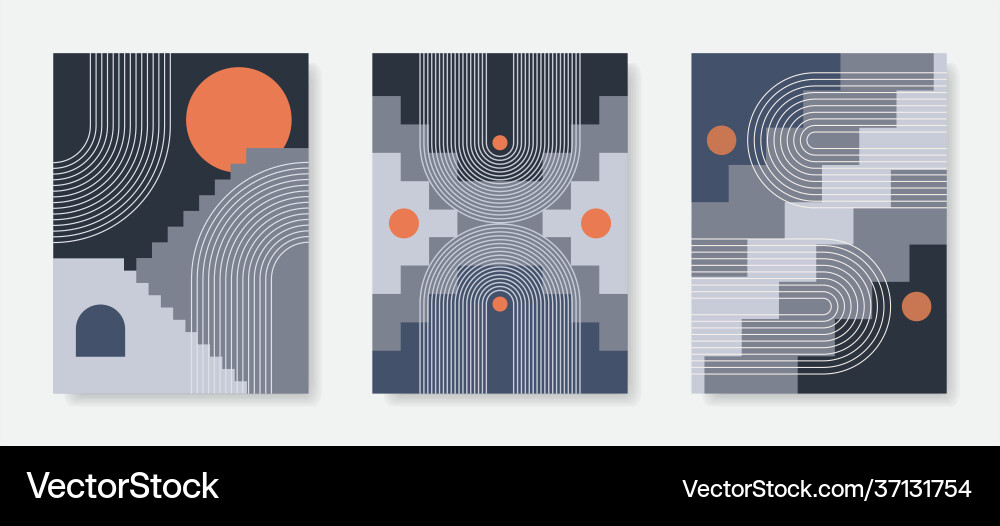 Modern poster art abstract wall digital Royalty Free Vector