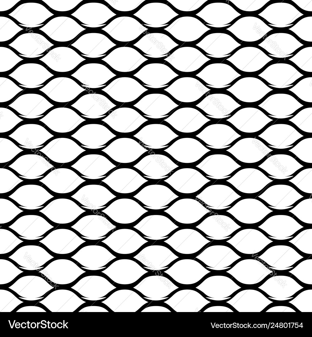 Steel grid monochrome seamless pattern Royalty Free Vector