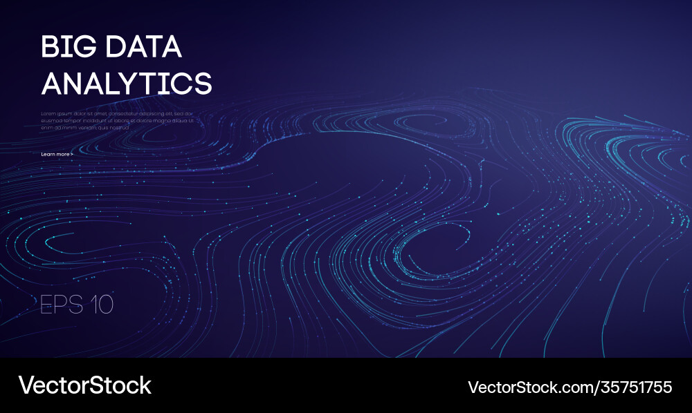 Abstract Big Data Flow Software Royalty Free Vector Image