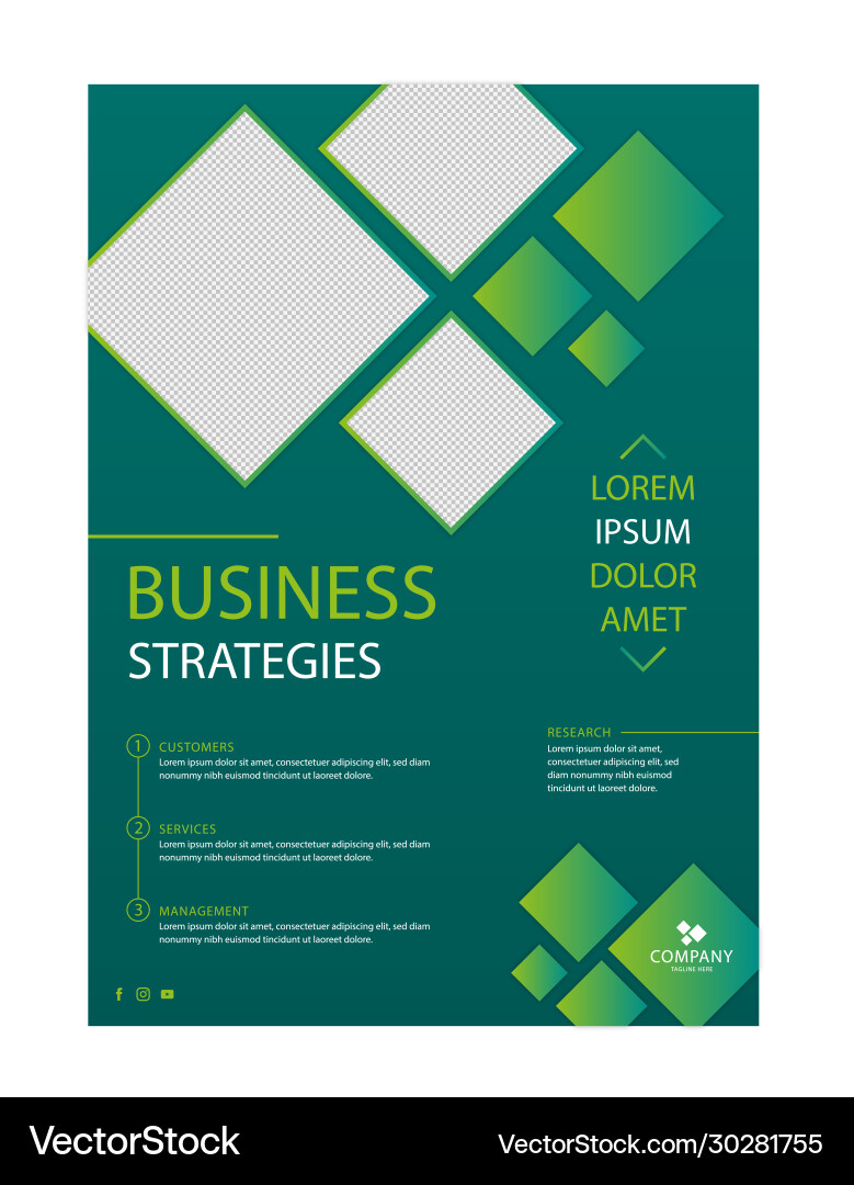 Abstract business flyer template Royalty Free Vector Image