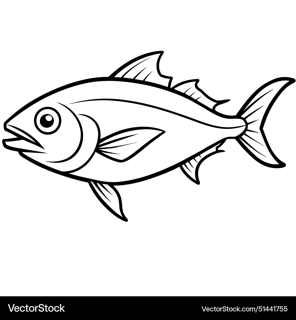 Amberjack fish runs icon Royalty Free Vector Image