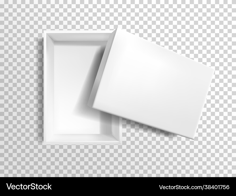 3d realistic white empty box mock-up Royalty Free Vector