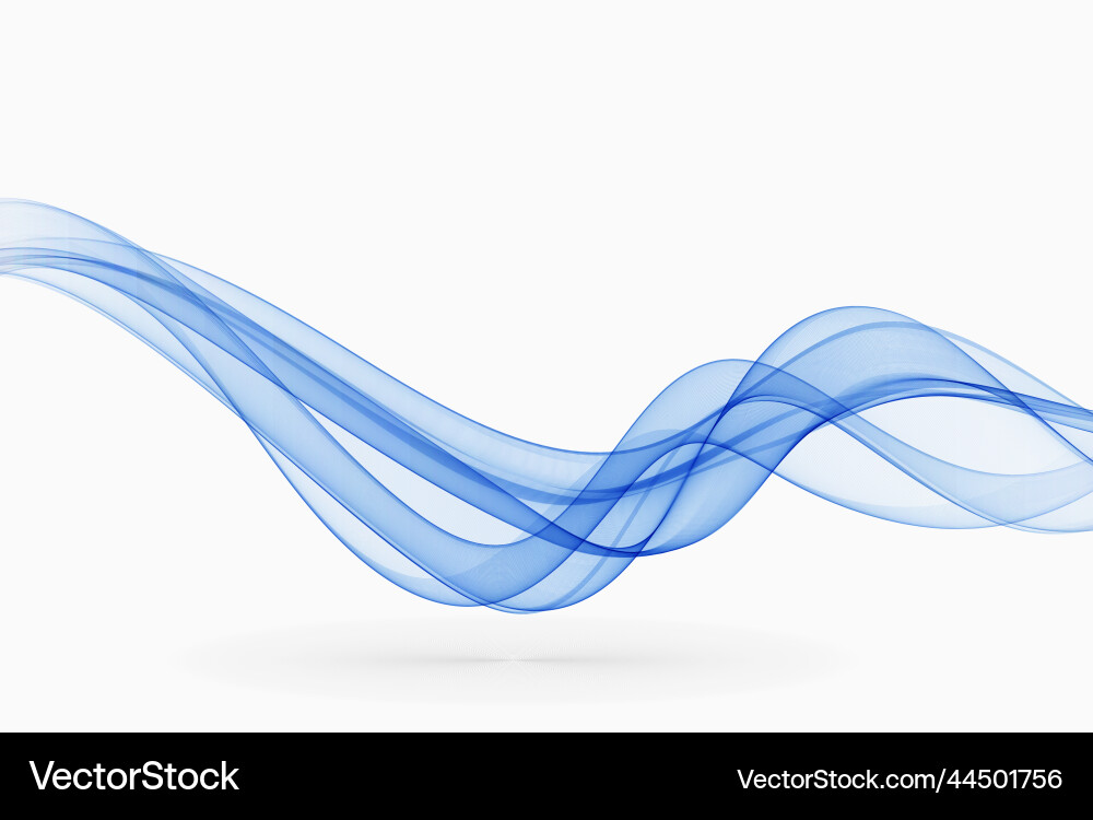 Abstract blue wave background transparent wavy Vector Image