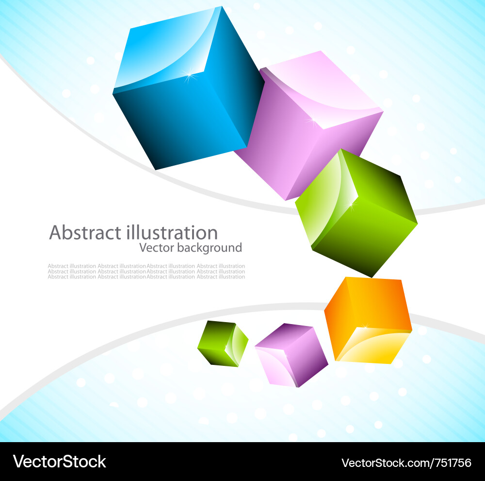 Background with cubes Royalty Free Vector Image