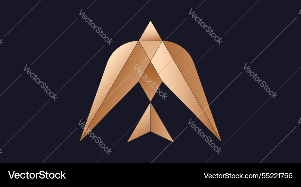 Bird label sign logo swallow Royalty Free Vector Image