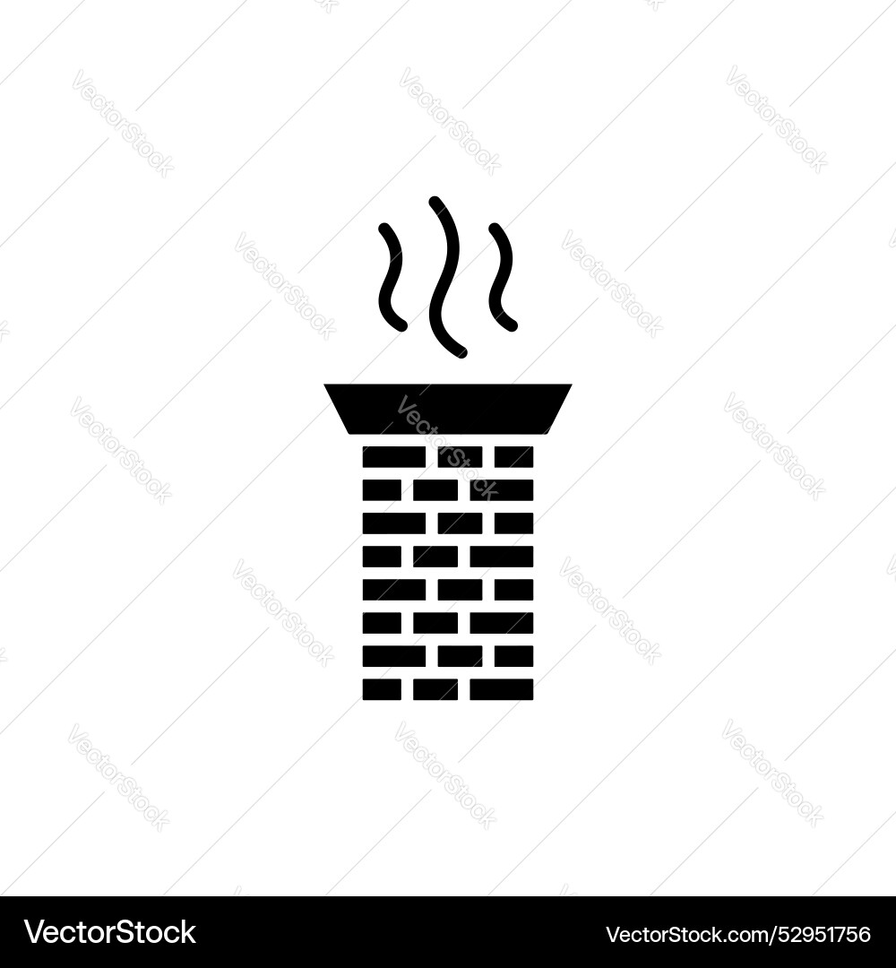 Chimney icon isolated on white background Vector Image
