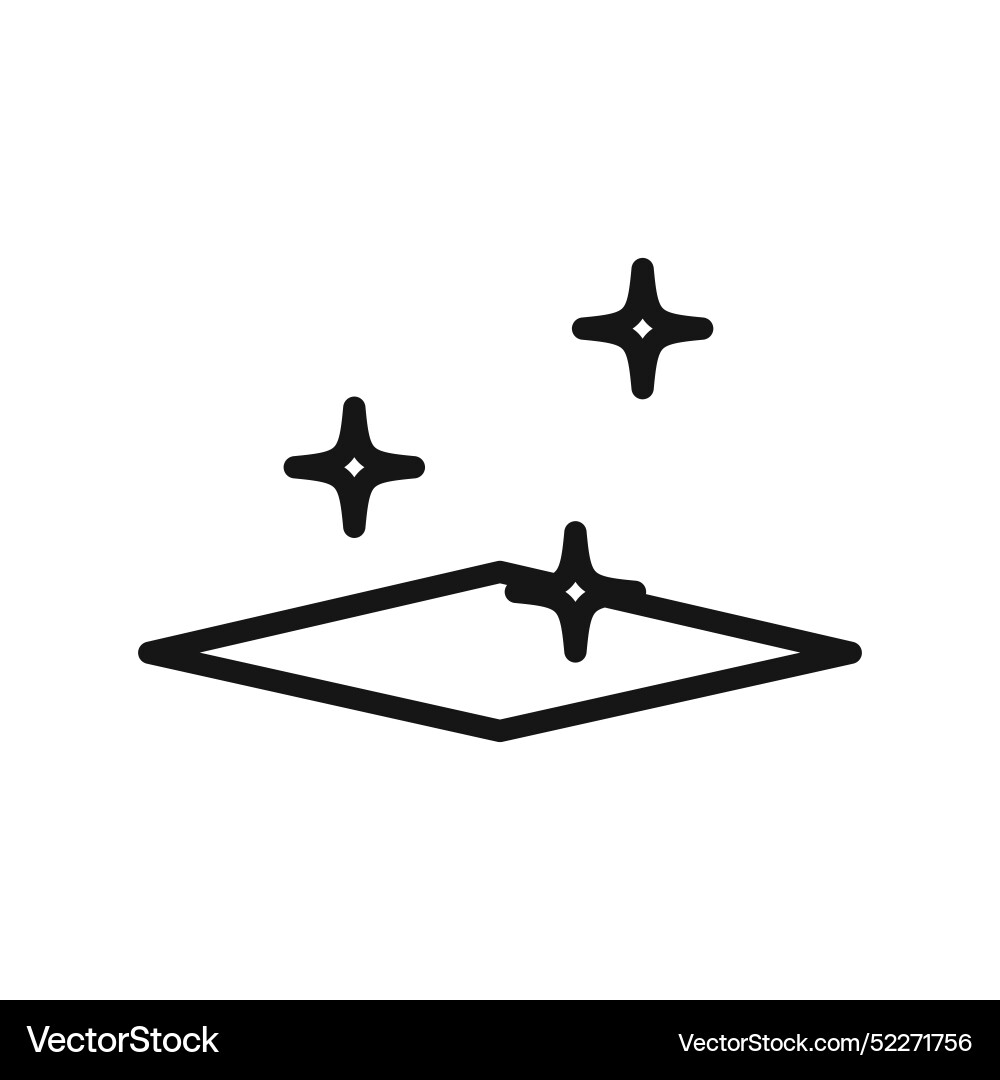 Clean surface icon black line art logo Royalty Free Vector