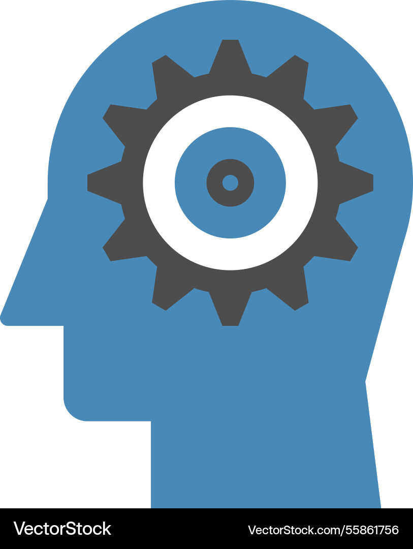 Creative solution flat web icon concept Royalty Free Vector