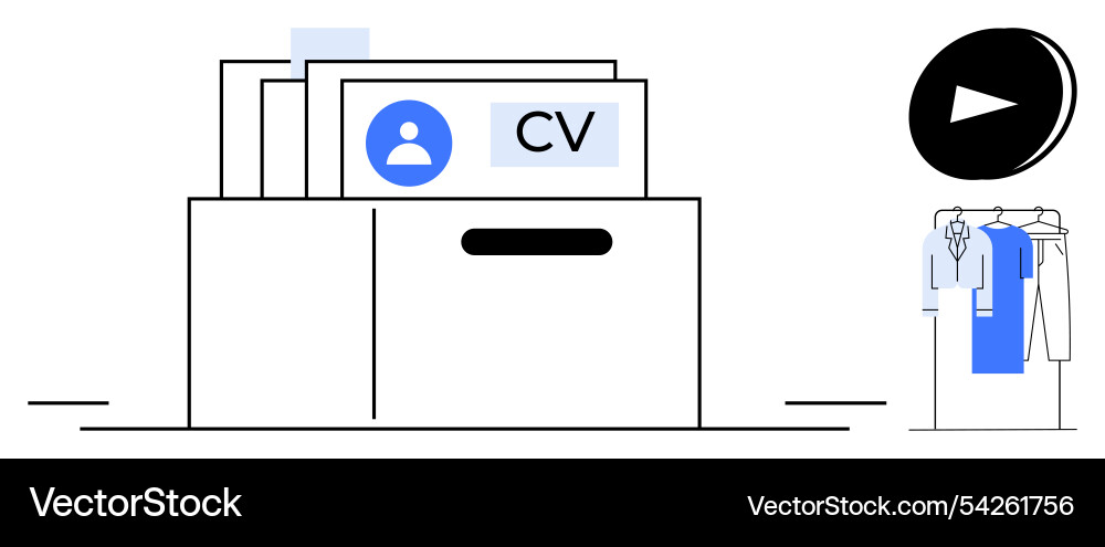 Job application and recruitment process featuring Vector Image