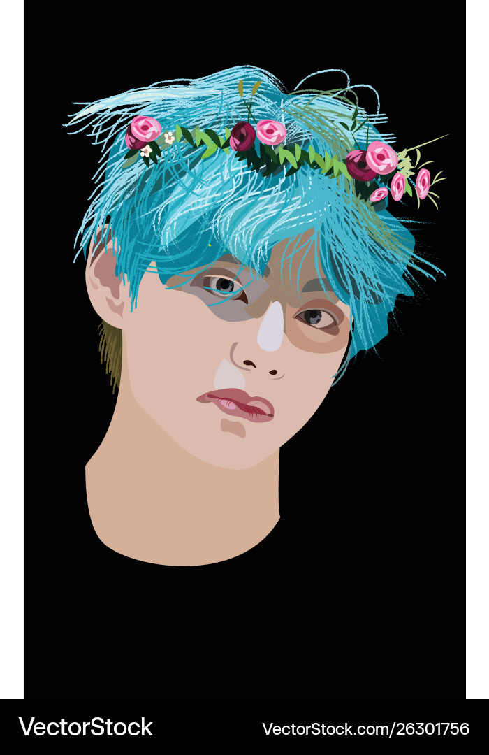 Kim taehyung bts Royalty Free Vector Image - VectorStock
