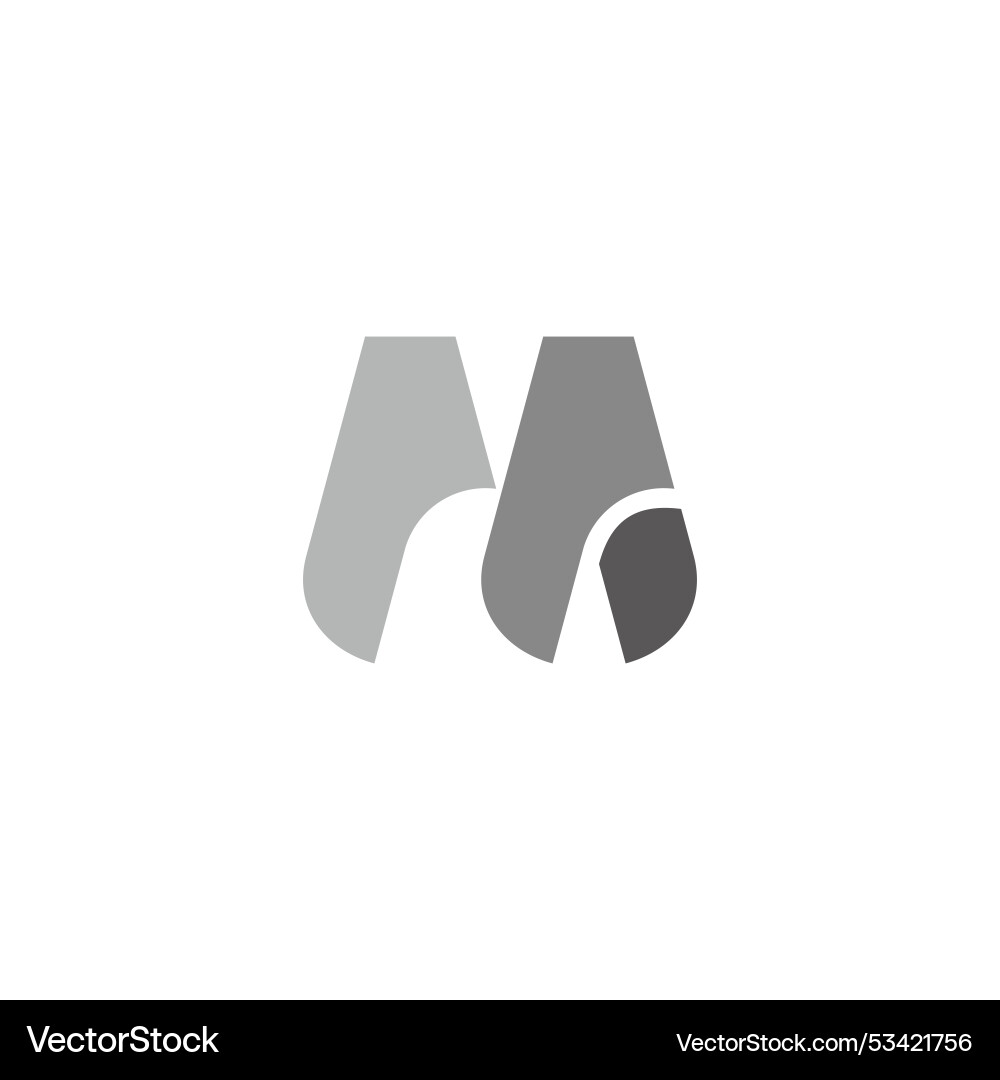 Letter ma gradient shadow flat simple logo – Royalty-Free Vector ...