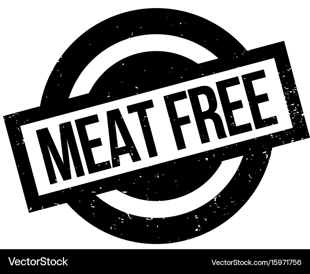 Meat free rubber stamp Royalty Free Vector Image