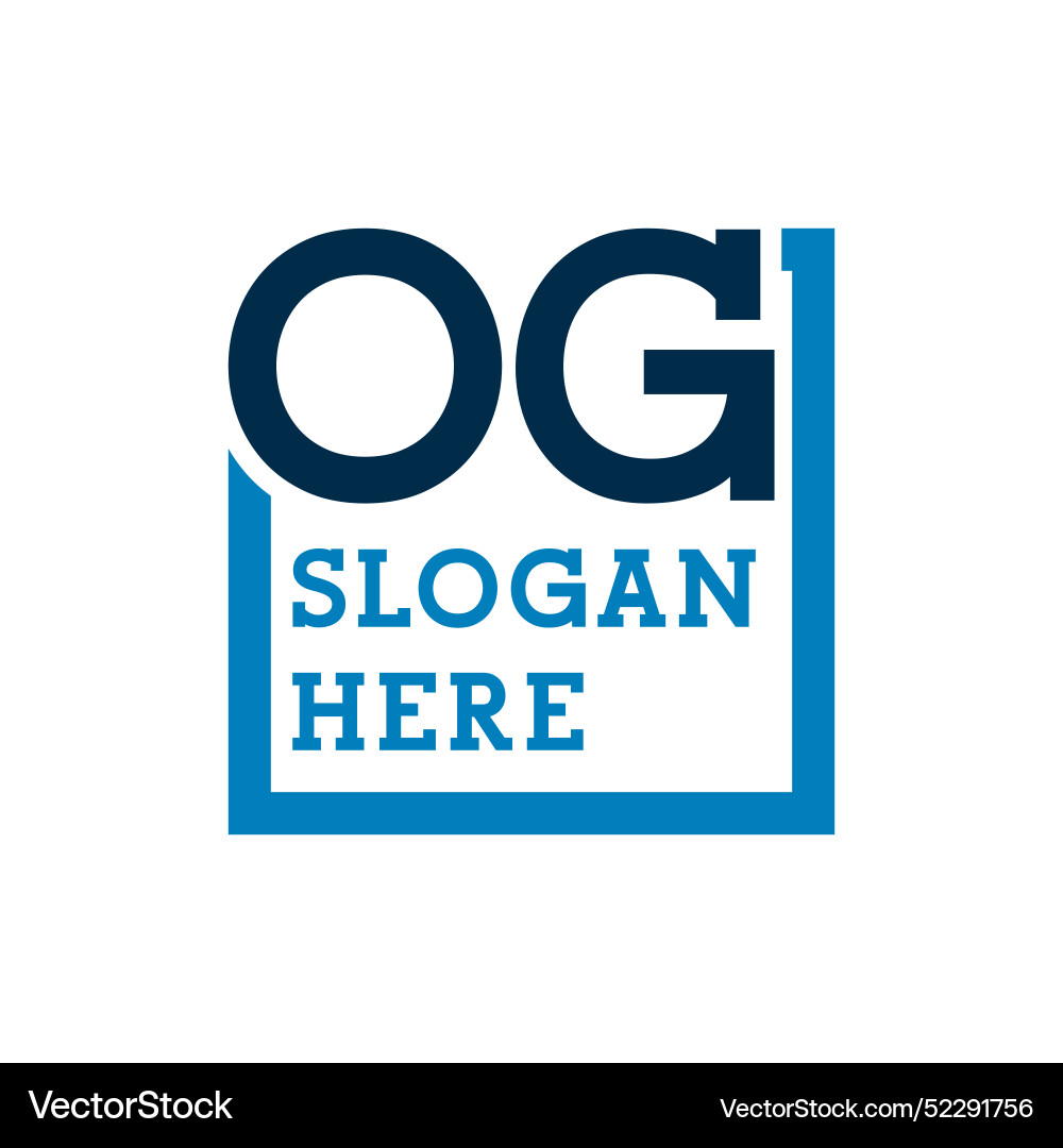 Minimal initials logo letters o and g og initial – Royalty-Free Vector ...