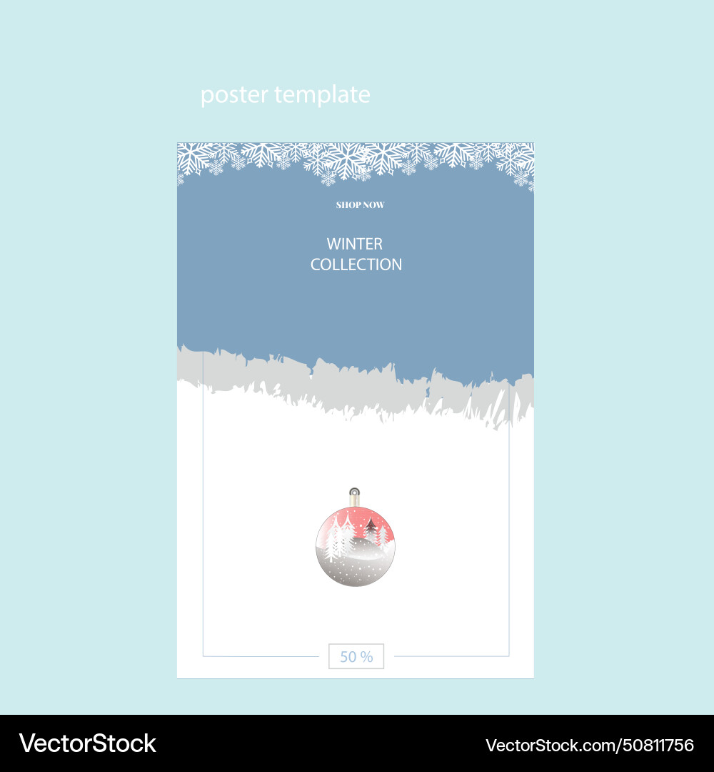 Sales poster template Royalty Free Vector Image