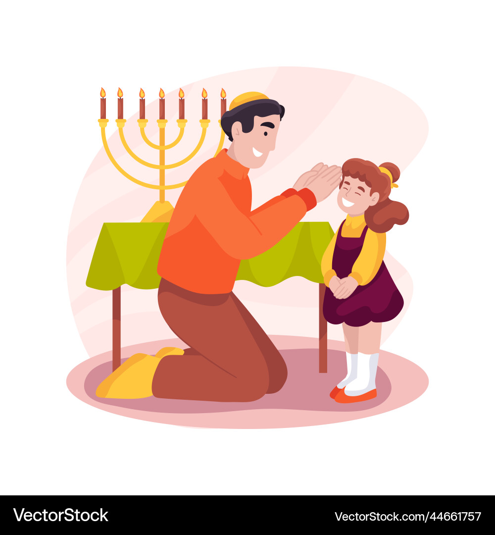 Blessing children isolated cartoon Royalty Free Vector Image