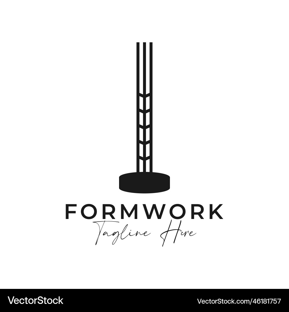 Building formwork logo Royalty Free Vector Image