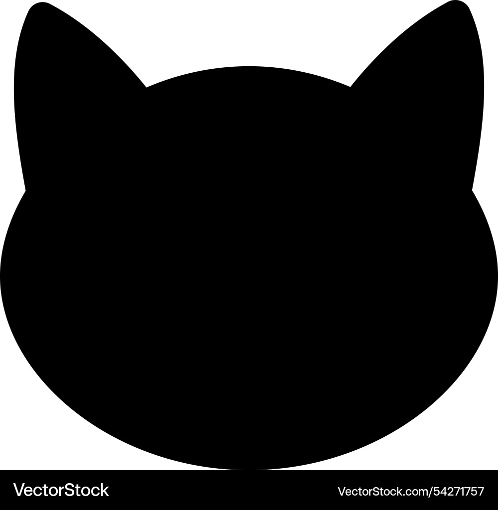 Cat head - icon Royalty Free Vector Image - VectorStock