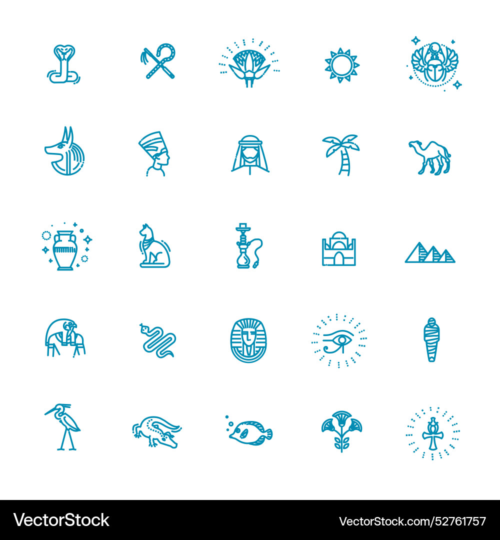 Graphics set for egypt travel Royalty Free Vector Image