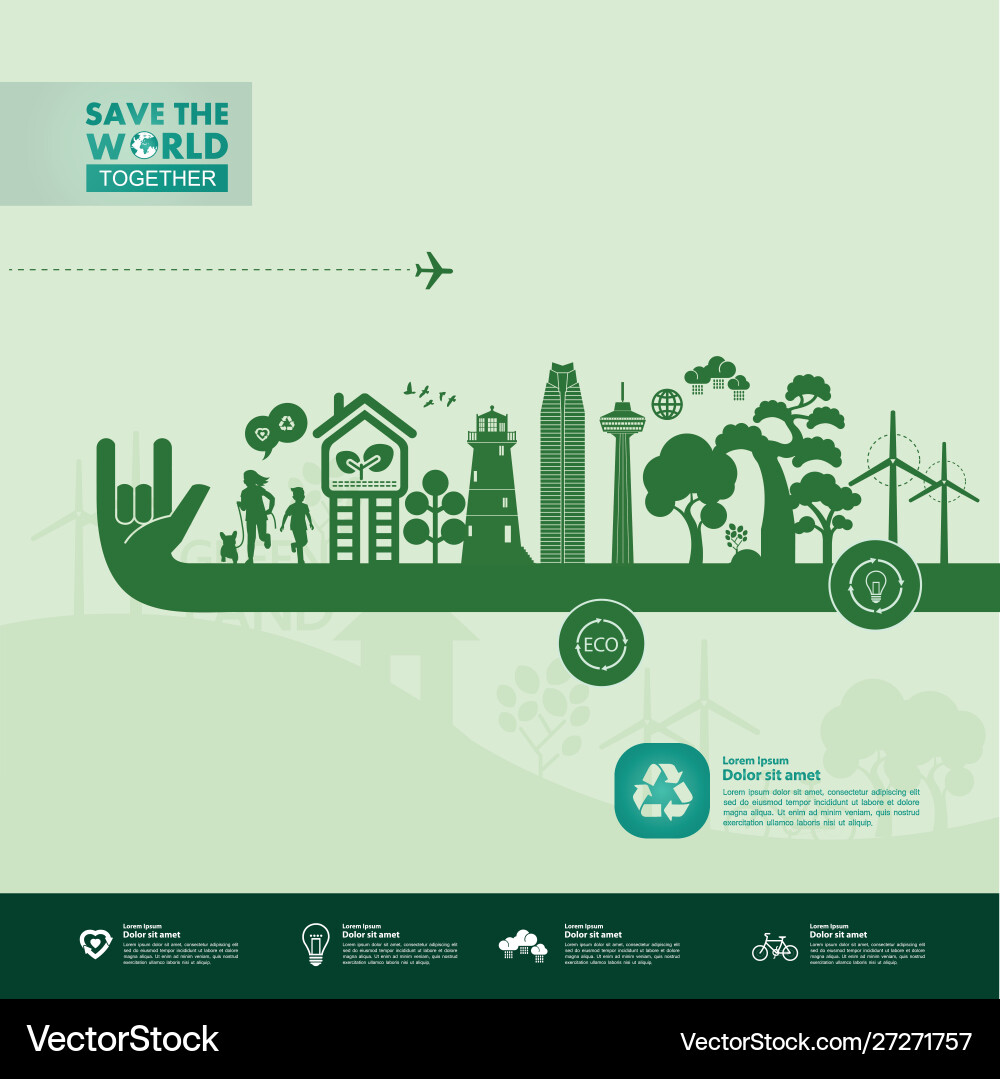 Green ecology Royalty Free Vector Image - VectorStock