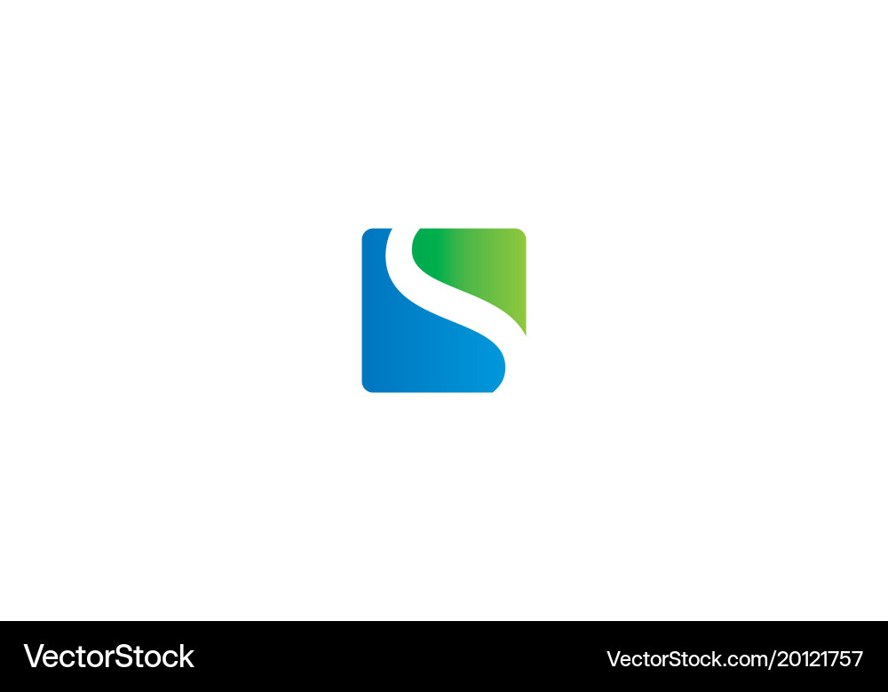 Square letter s logo Royalty Free Vector Image