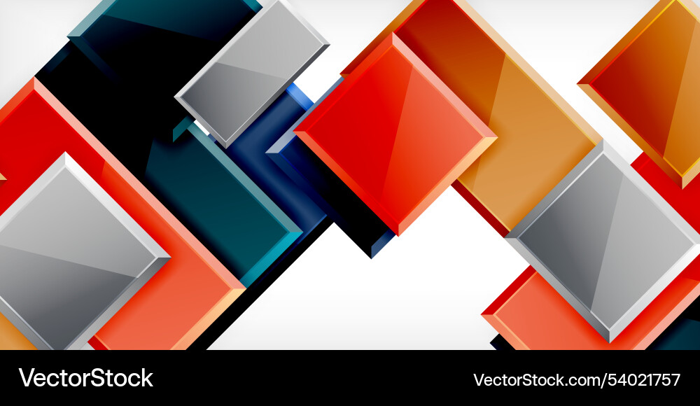 Square shape color abstract geometry Royalty Free Vector